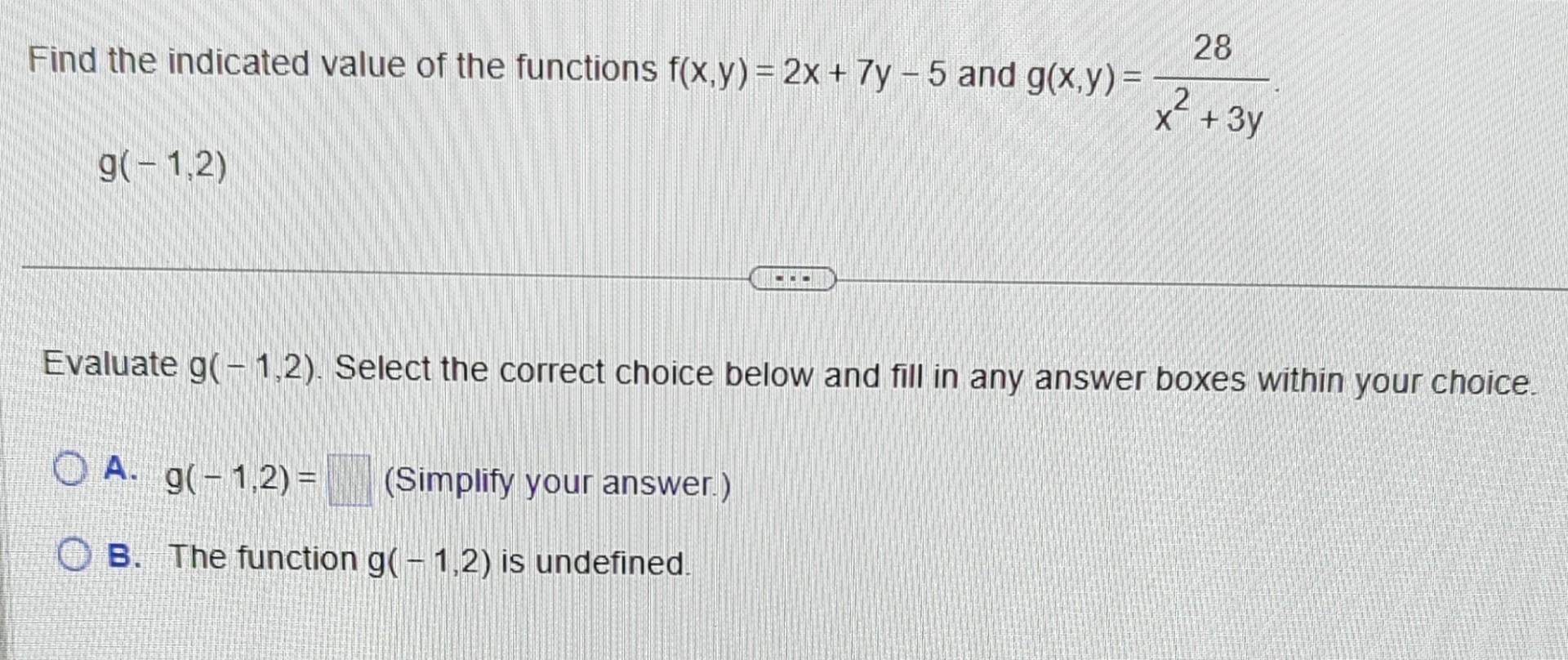 Solved Find the indicated value of the functions | Chegg.com