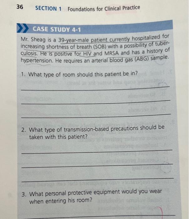 Solved 36 SECTION 1 Foundations for Clinical Practice CASE | Chegg.com