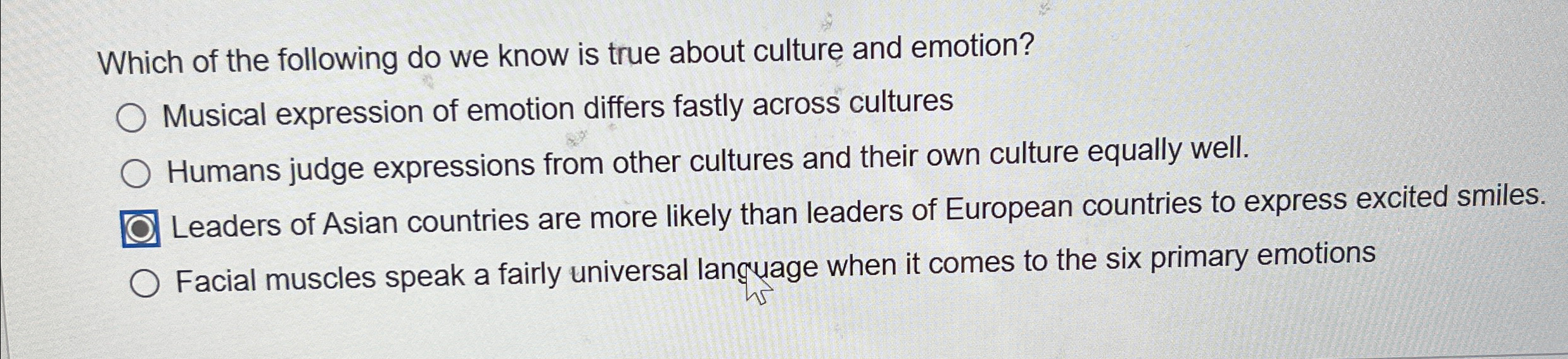 Solved Which of the following do we know is true about | Chegg.com