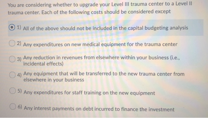 Solved You are considering whether to upgrade your Level III | Chegg.com