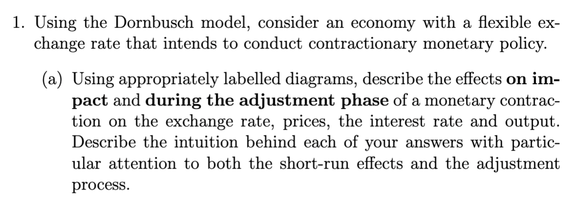 Solved Tutorial Wk12: Using the Dornbusch model and drawn | Chegg.com