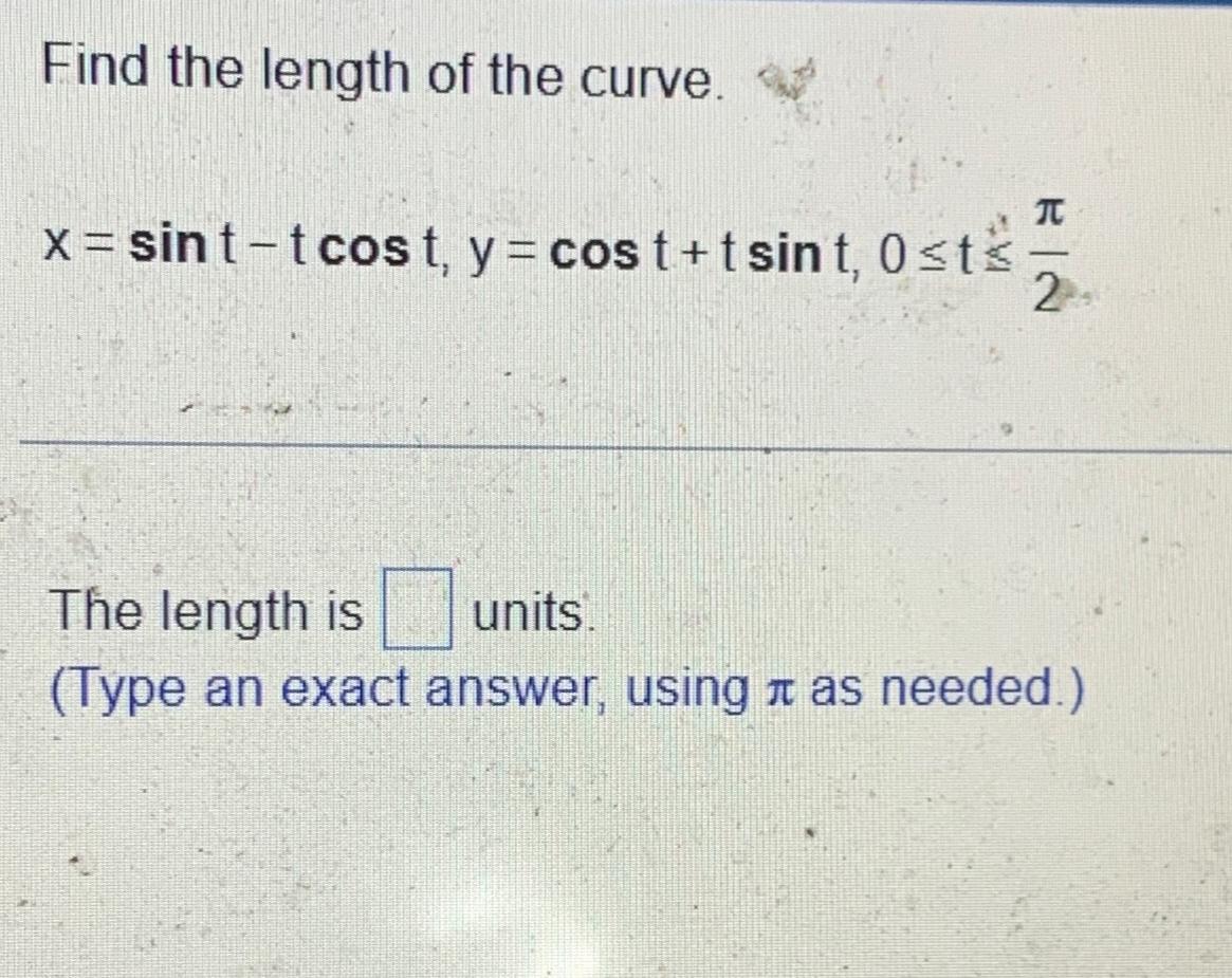 Solved Find the length of the | Chegg.com