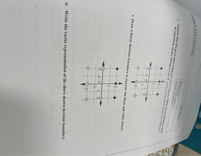 Solved W and black cireles belong to clases B. i. Draw a | Chegg.com