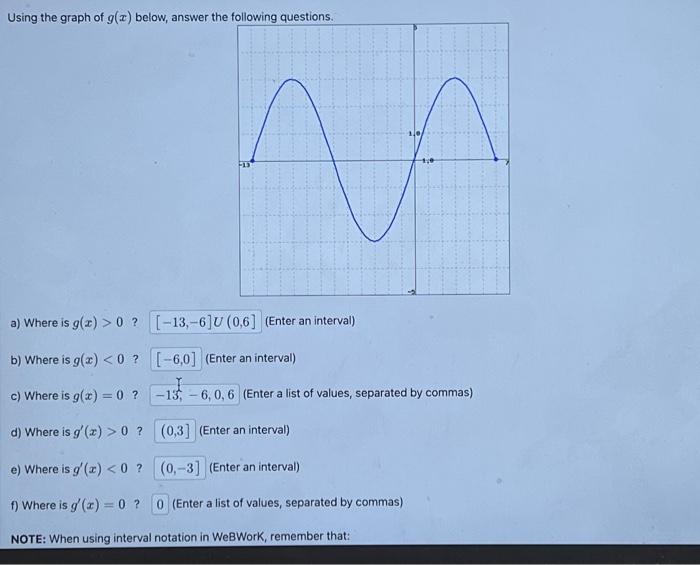 Solved Using the graph of g(x) below, answer the following | Chegg.com