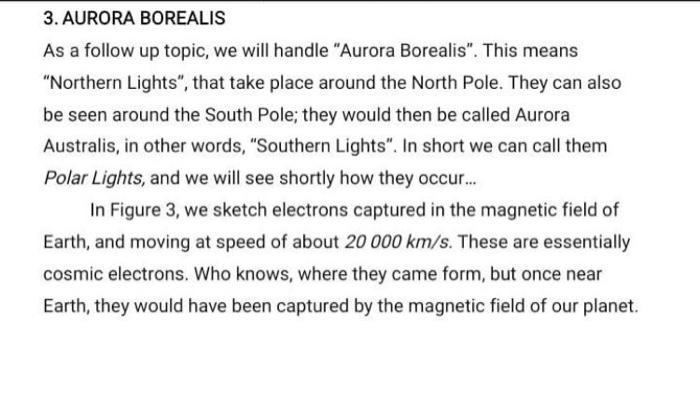 Solved QUESTIONS Question 1 Explain the Aurora Borealis; | Chegg.com