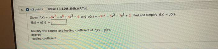 Solved 4. 0-13 points OSCAT1 3.4.205-209b.WA.Tut. Given Rx) | Chegg.com