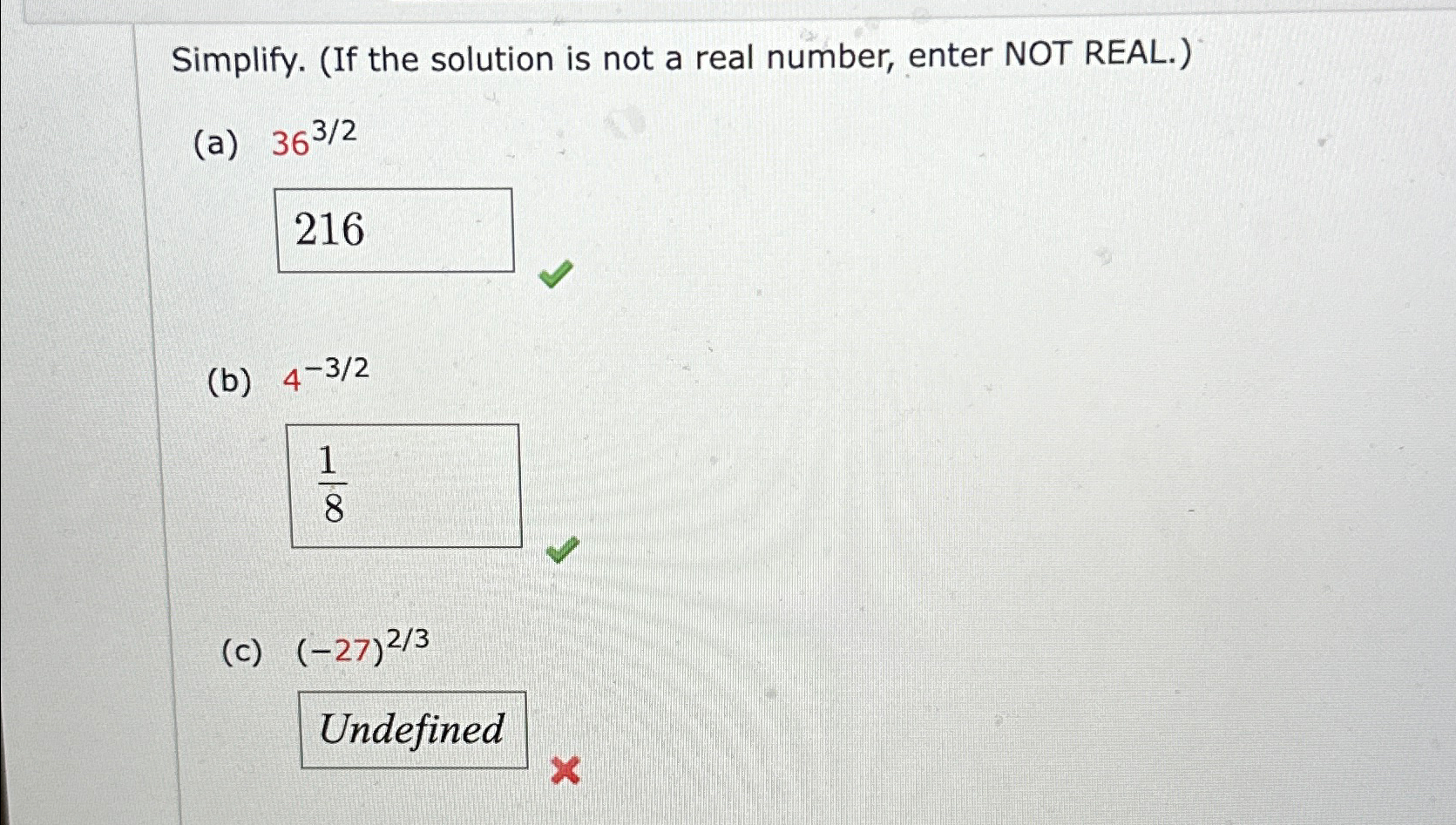 Solved Simplify. (If the solution is not a real number, | Chegg.com