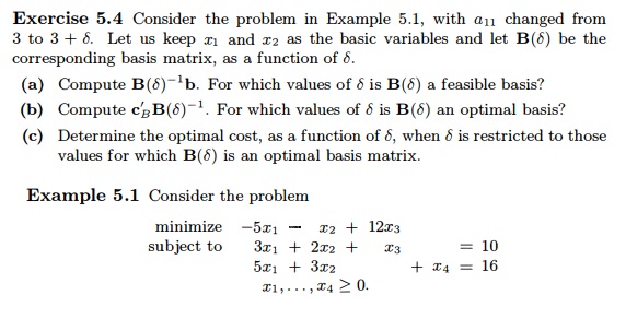Solved Exercise 5.4 ﻿Consider the problem in Example 5.1, | Chegg.com