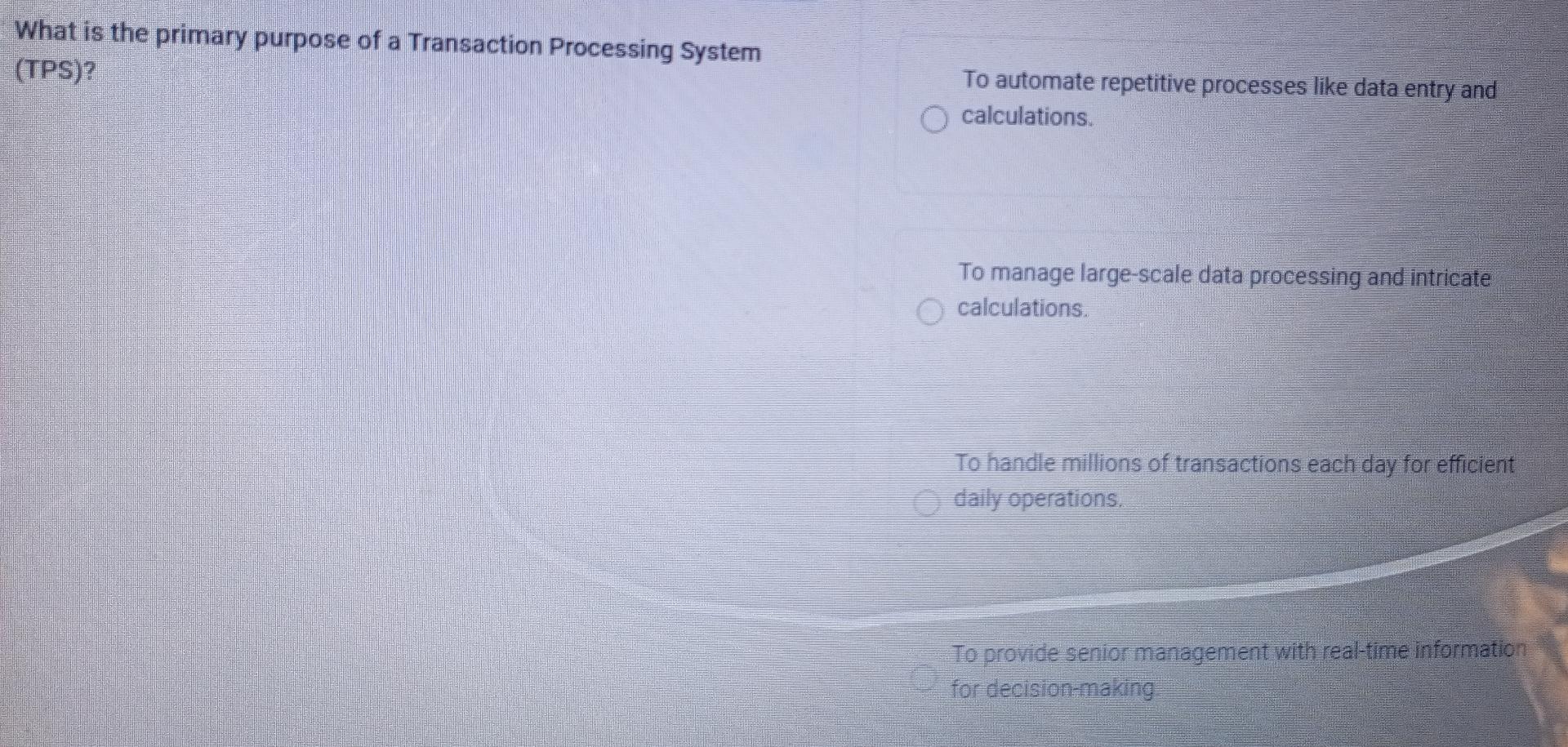 Solved What is the primary purpose of a Transaction | Chegg.com