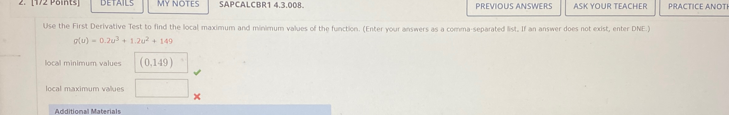 Solved DETAILSSAPCALCBR1 4.3.008.PRACTICE ANOTYUse the First | Chegg.com