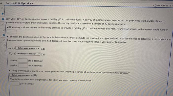Solved Exercise 09.40 Algorithmic Question of 12 Last year, | Chegg.com