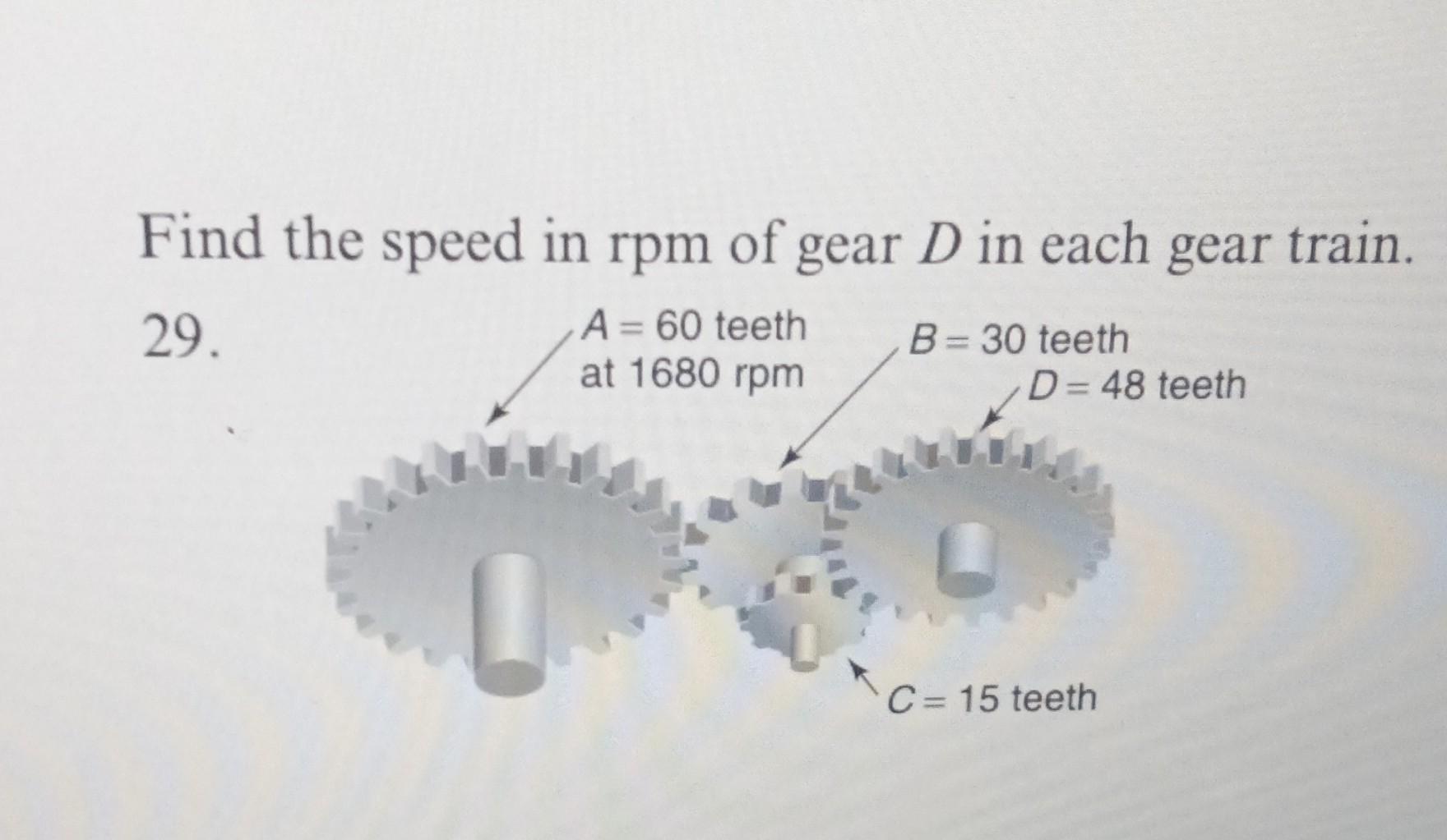 Fill in the blanks. 7. A driver gear has 36 teeth and | Chegg.com