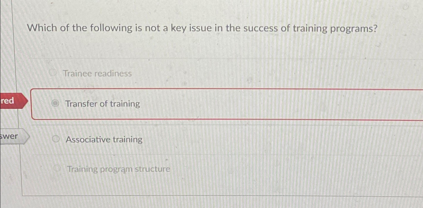 Solved Which of the following is not a key issue in the | Chegg.com