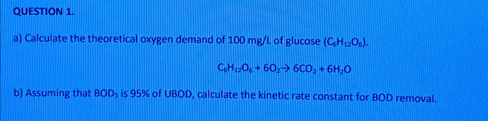 Solved QUESTION 1.a) ﻿Calculate the theoretical oxygen | Chegg.com