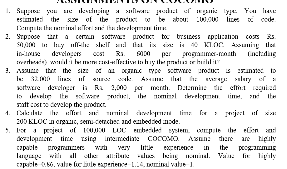 Solved 1. ﻿Suppose you are developing a software product of | Chegg.com