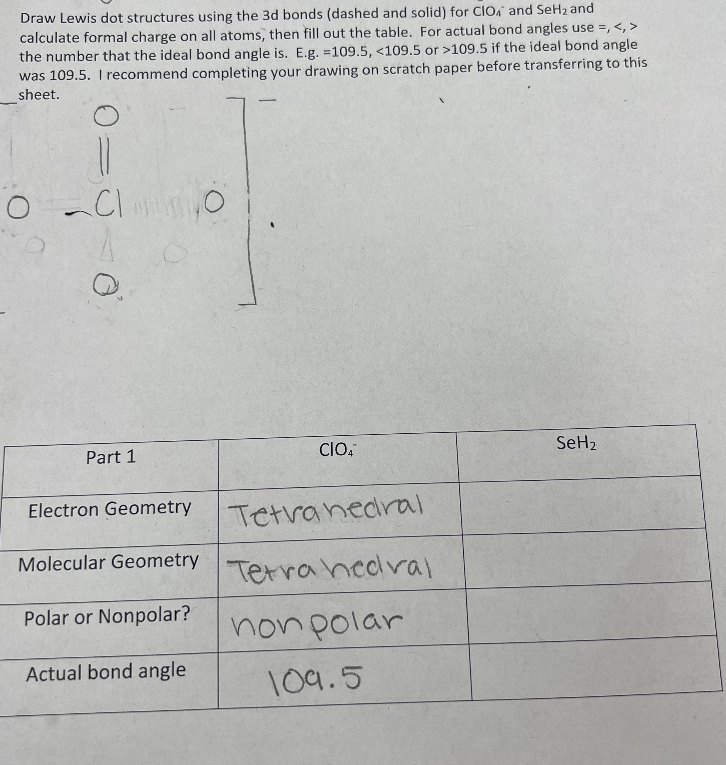 Solved Draw Lewis dot structures using the 3d bonds (dashed | Chegg.com