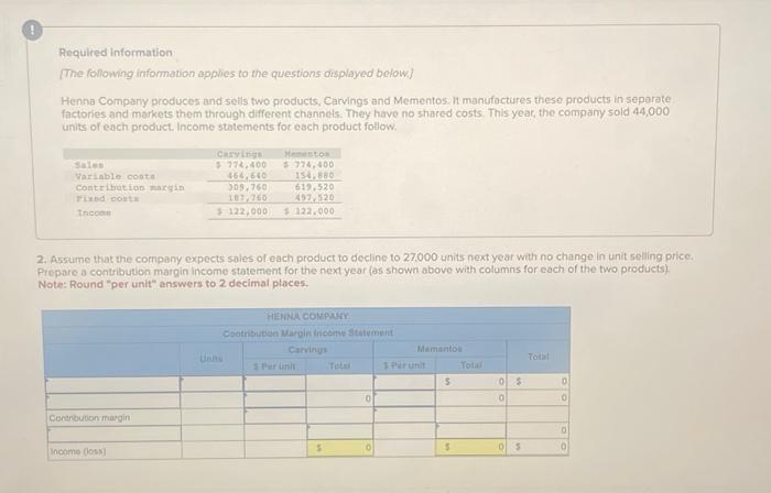 Solved Required information The fot owing information | Chegg.com