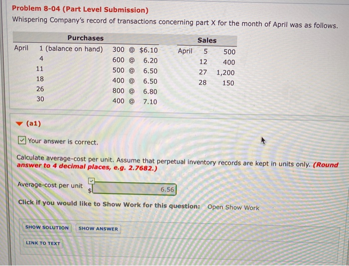 Solved Problem 8-04 (Part Level Submission) Whispering | Chegg.com