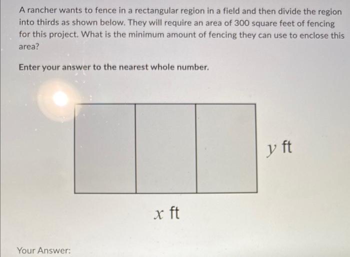 Solved A rancher wants to fence in a rectangular region in a | Chegg.com