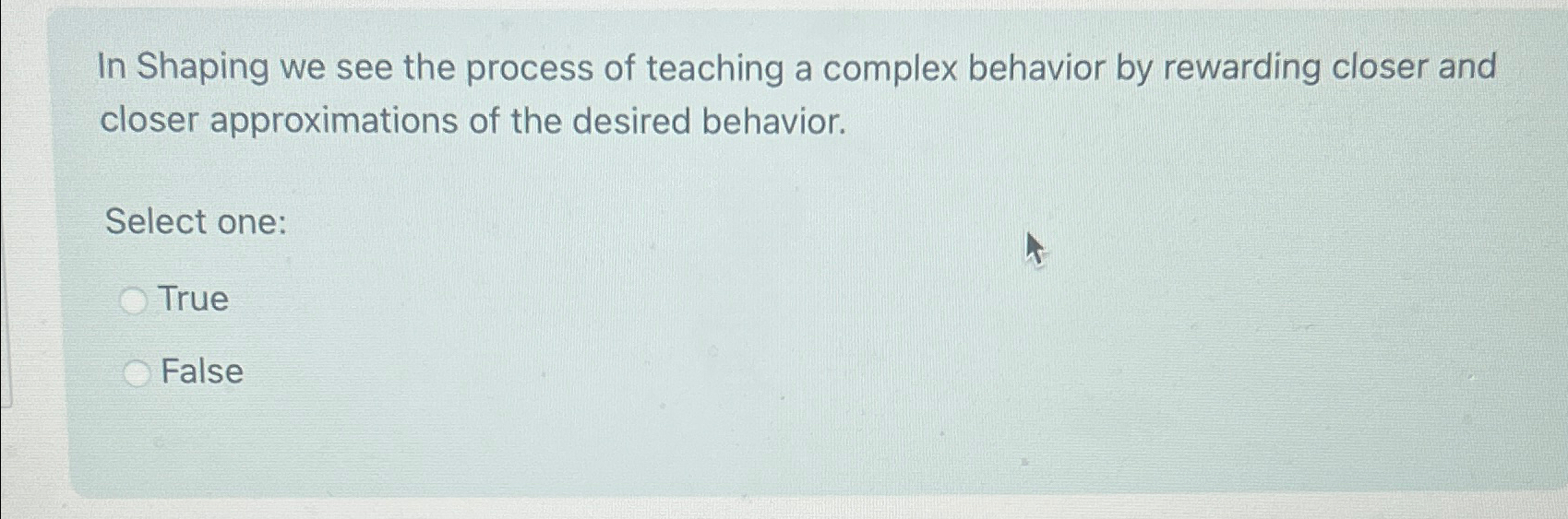 Solved In Shaping we see the process of teaching a complex | Chegg.com