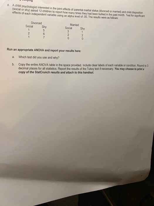 C. Interpret the results from your statistical | Chegg.com