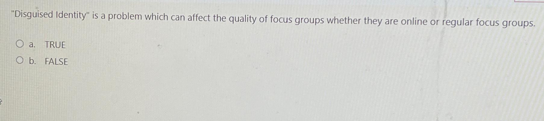 Solved "Disguised Identity" is a problem which can affect | Chegg.com