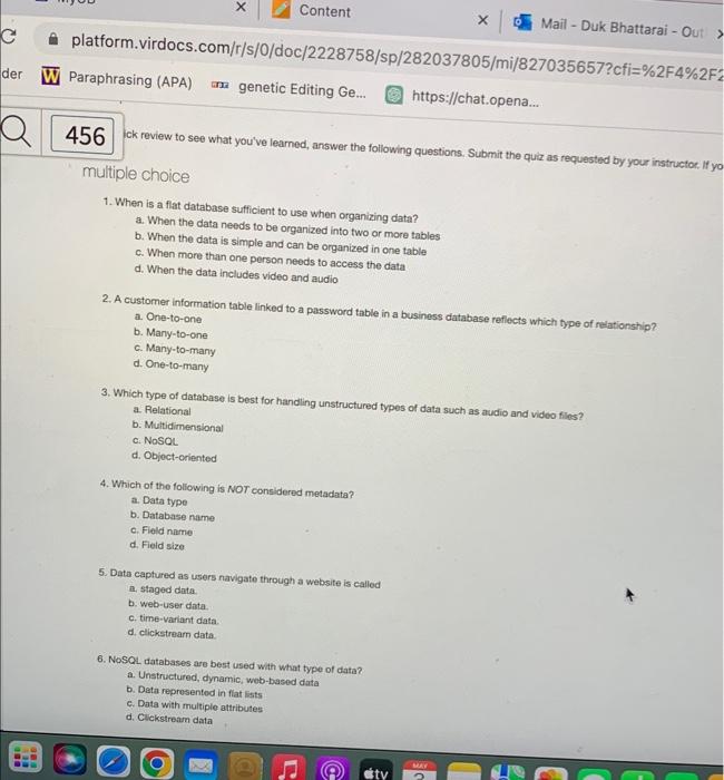 Solved 456 ick review to see what you've learned, answer the | Chegg.com