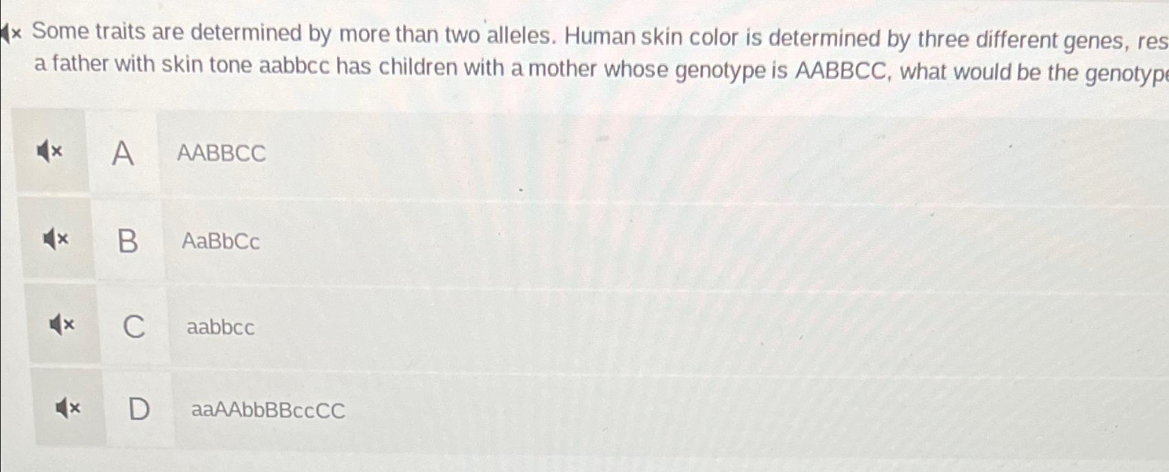 Solved x Some traits are determined by more than two | Chegg.com