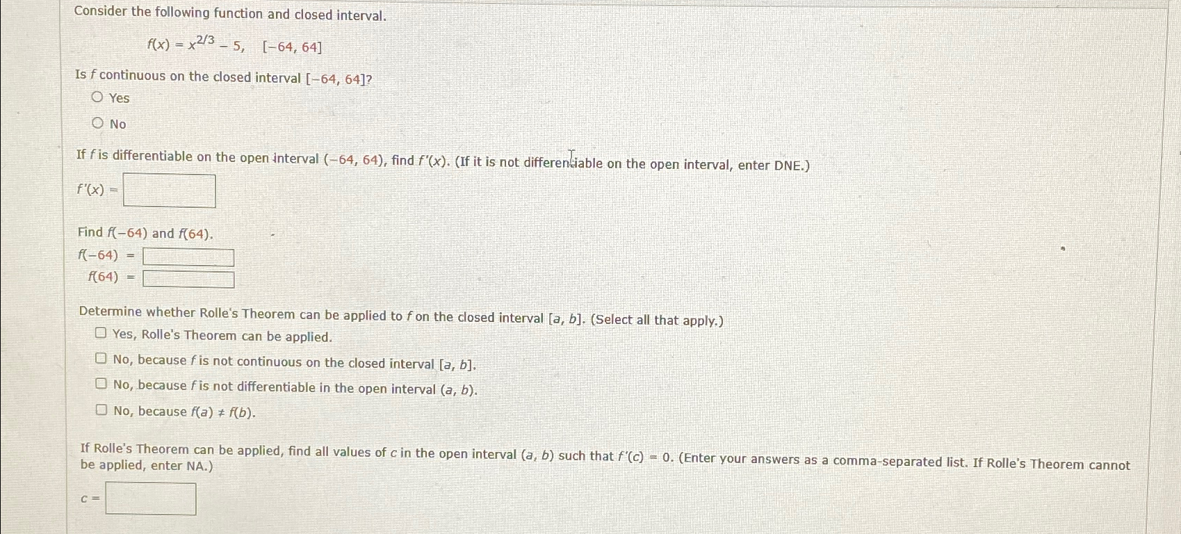 Solved Consider the following function and closed | Chegg.com
