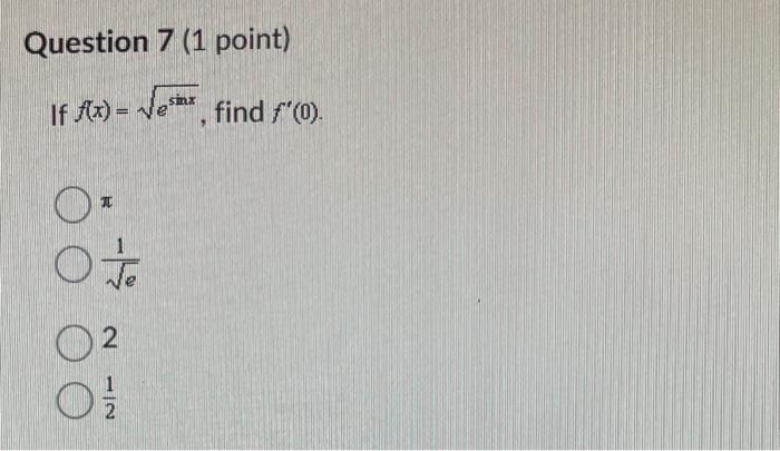 Solved f(x)=2sin(nx)cos(nx), find f′′(2nπ)f(x)=esinx π e1 | Chegg.com