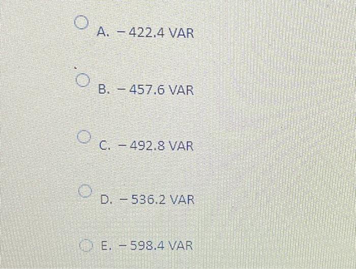 Solved Determine the VAR Rating of the Power Factor | Chegg.com