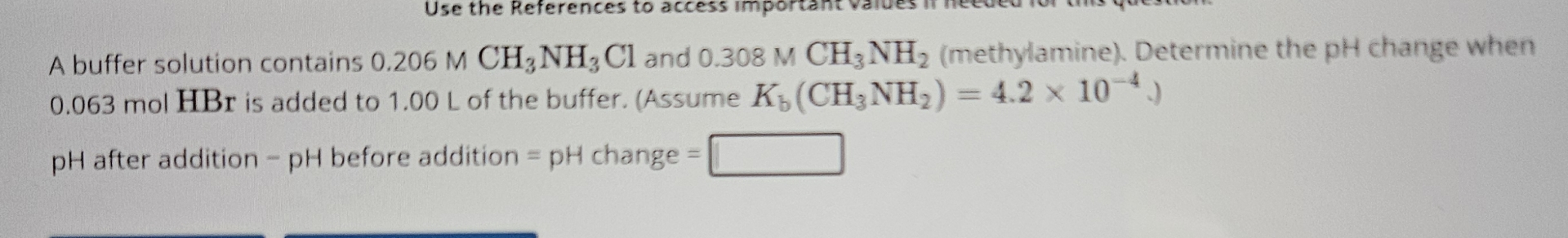 Solved A buffer solution contains 0.206M CHNH3Cl ﻿and | Chegg.com