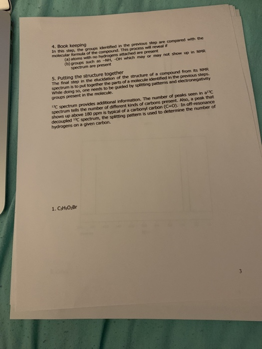 Solved Experiment 3 Solving NMR Problems Objective: To | Chegg.com
