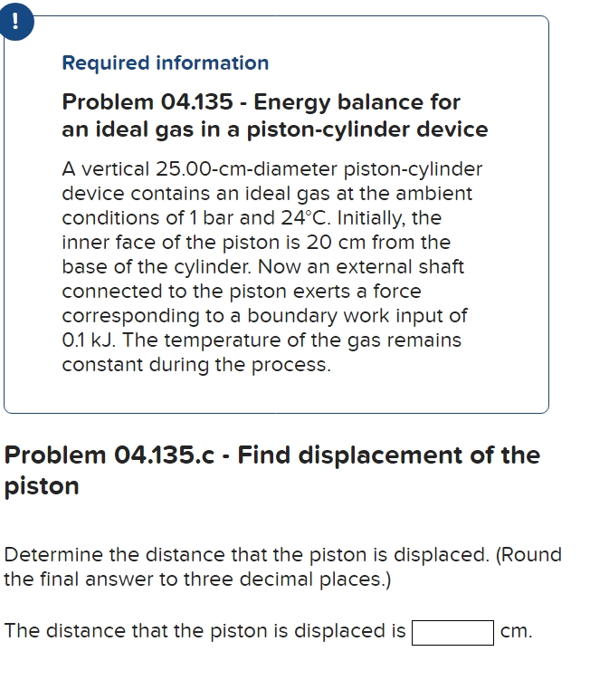 Solved \( ! \)Required informationProblem 04.135 - ﻿Energy | Chegg.com