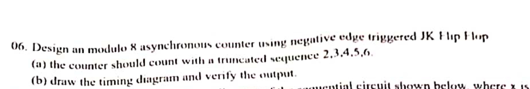 Solved Design an modulo 8 ﻿asynchronous counter using | Chegg.com