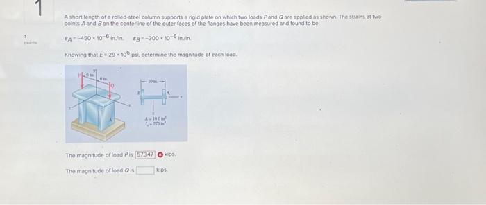 Solved A short length of a rolled steel column supports a | Chegg.com