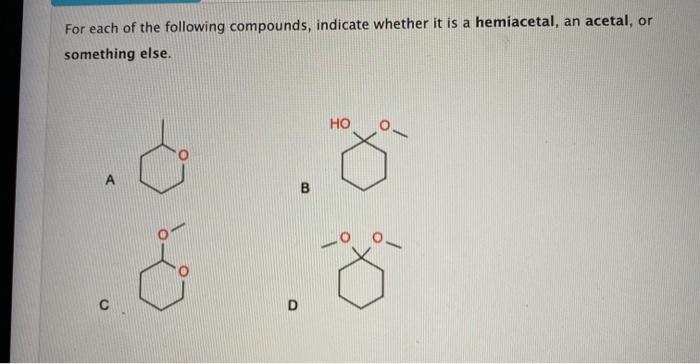Solved For each of the following compounds, indicate whether | Chegg.com