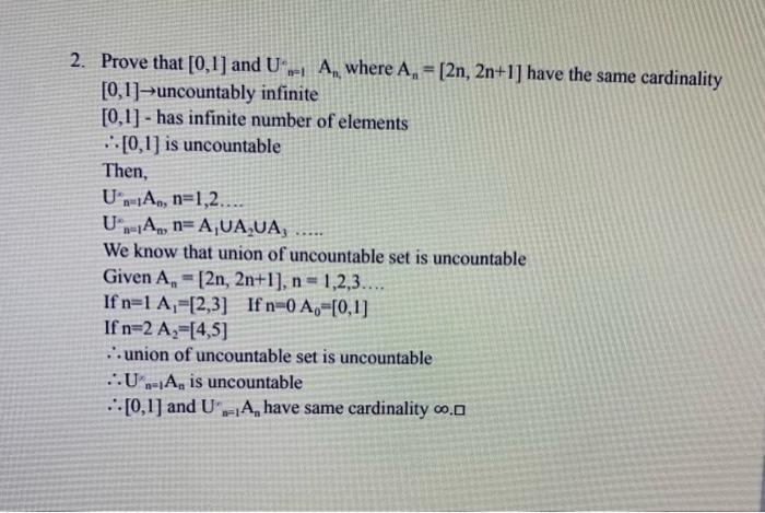 Solved 1. Construct an explicit bijection between the | Chegg.com