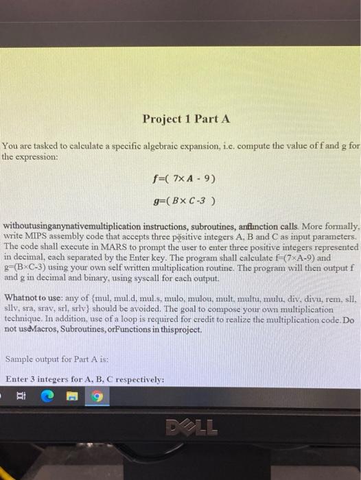 Solved Project 1 Part A You are tasked to calculate a | Chegg.com
