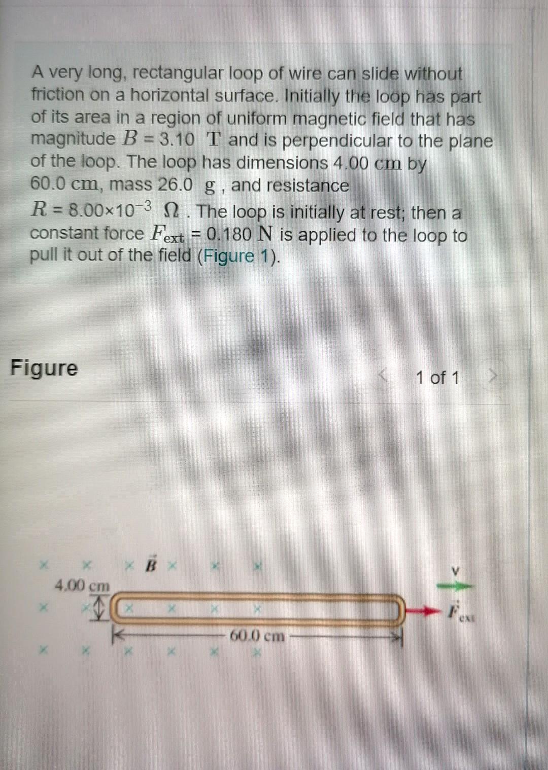 Solved A very long, rectangular loop of wire can slide | Chegg.com
