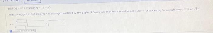Solved Lect (x)=x2+3-and 9x(x)=17−x2 | Chegg.com