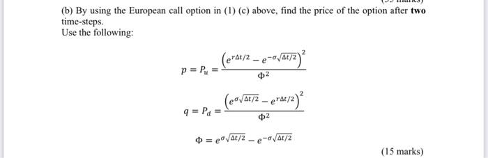 Solved 2. Trinomial Option Pricing Model The trinomial tree | Chegg.com