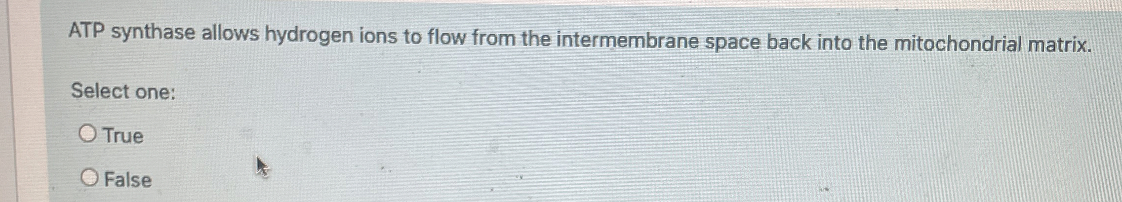 Solved ATP synthase allows hydrogen ions to flow from the | Chegg.com