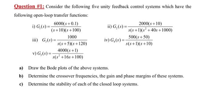 Solved Question #1: Consider the following five unity | Chegg.com
