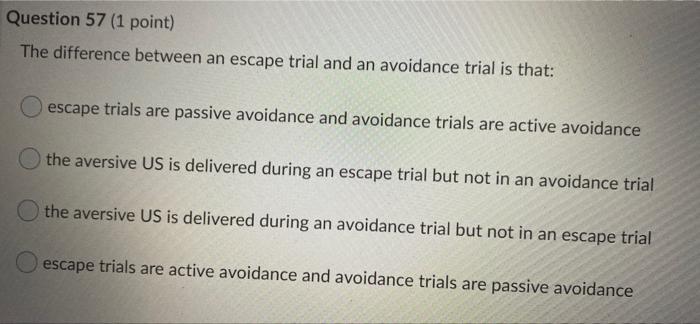 Solved Question 57 (1 point) The difference between an | Chegg.com