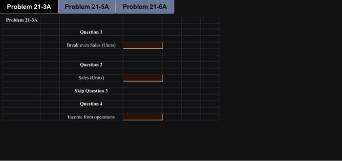 Solved Problem 21-3A Problem 21-5A Problem 21-6A Problem | Chegg.com