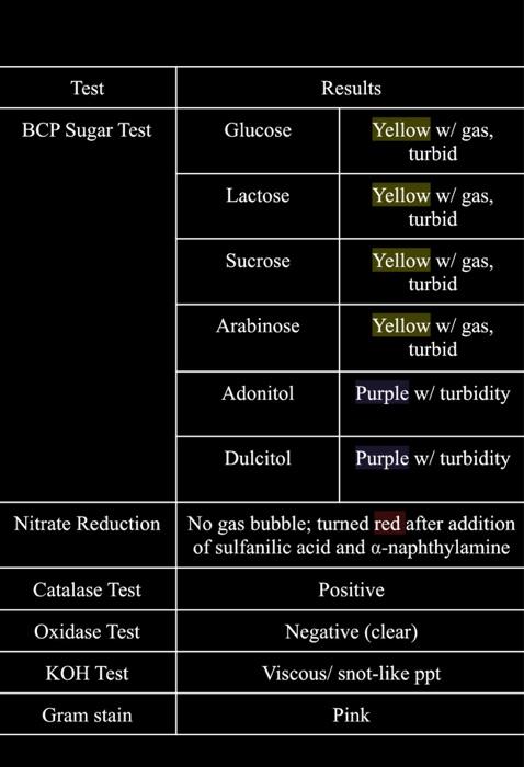 Identification flow charts Gram Negative Rods ID | Chegg.com