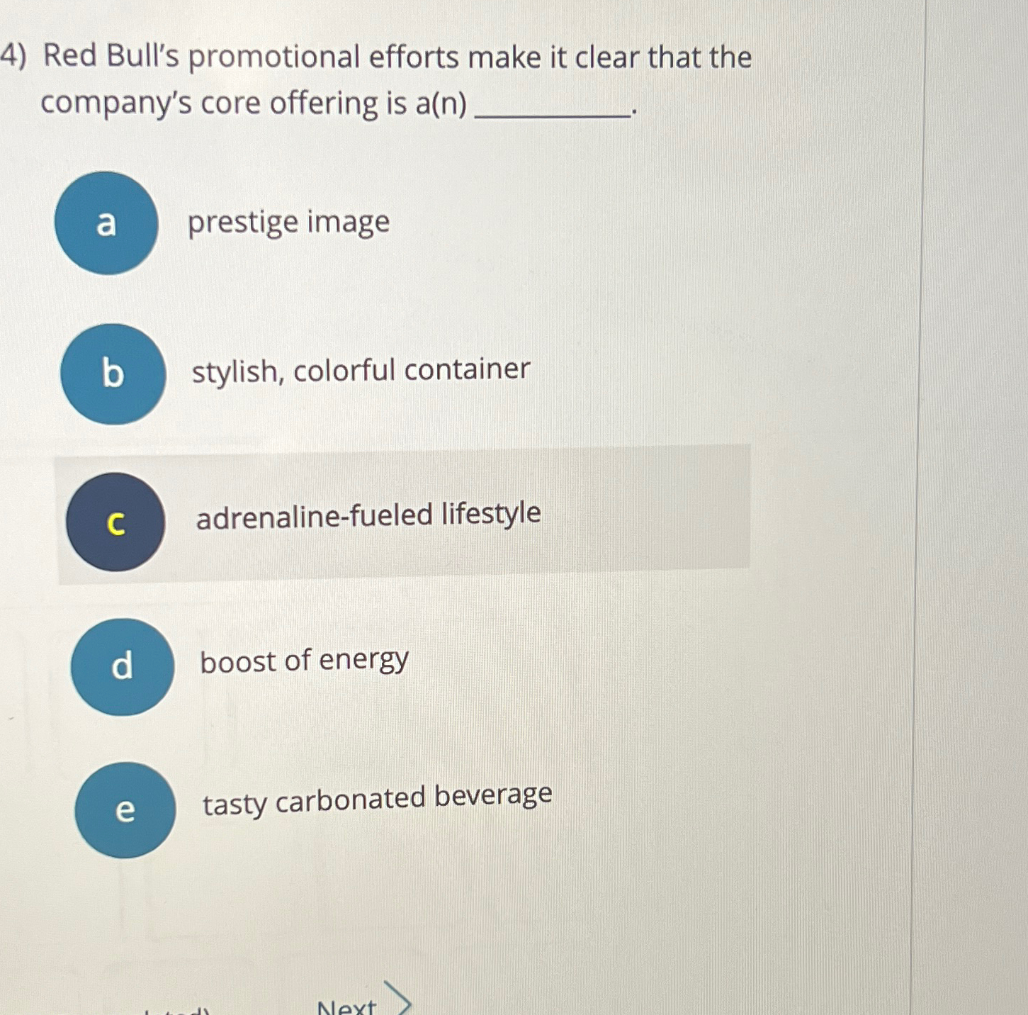 Solved Red Bull's promotional efforts make it clear that the | Chegg.com