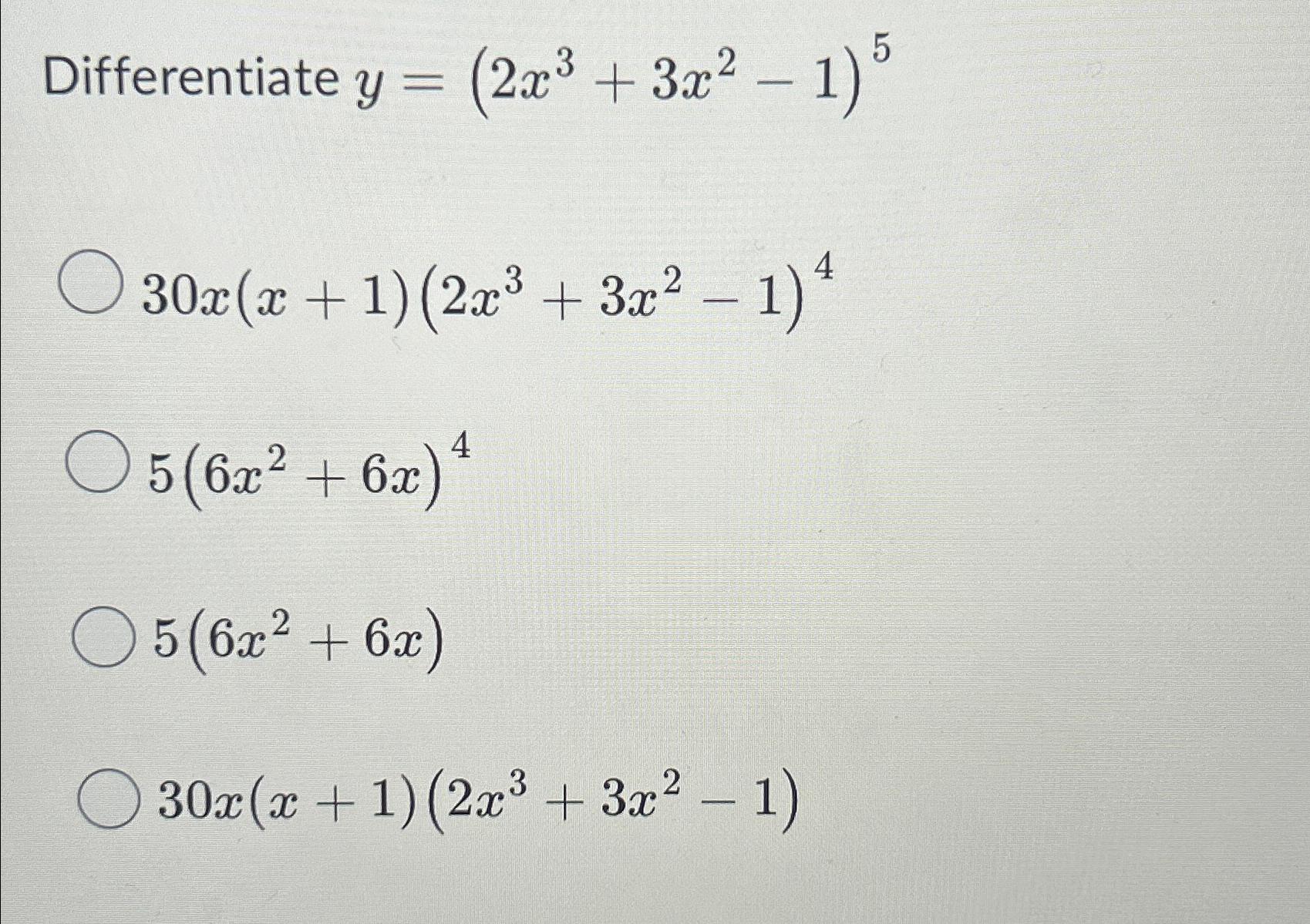 Solved Differentiate | Chegg.com