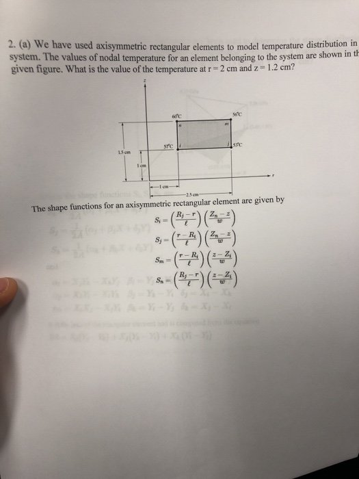 Solved 2. (a) We have used axisymmetric rectangular elements | Chegg.com